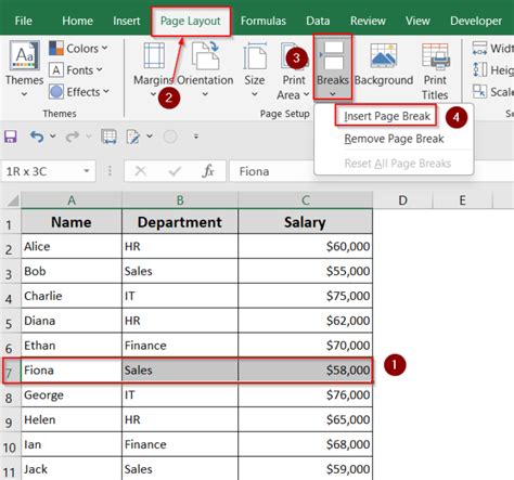 How To Insert Page Break In Excel Between Rows 5 Easy Ways Excel