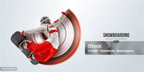 흰색 배경에 스노우보드의 현실적인 실루엣 트릭을 하는 스노보더 남자 조각 벡터 그림 3차원 형태에 대한 스톡 벡터 아트 및 기타 이미지 3차원 형태 가루눈 겨울