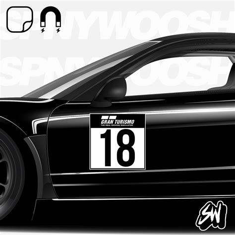 Racing Number Plate Sticker