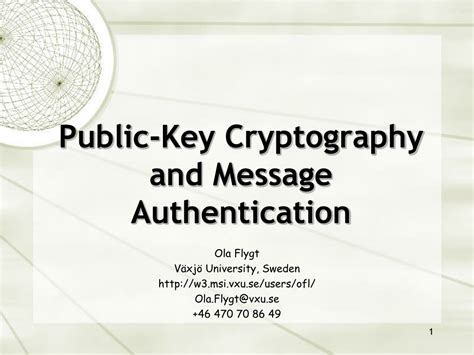 Ppt Public Key Cryptography And Message Authentication Powerpoint