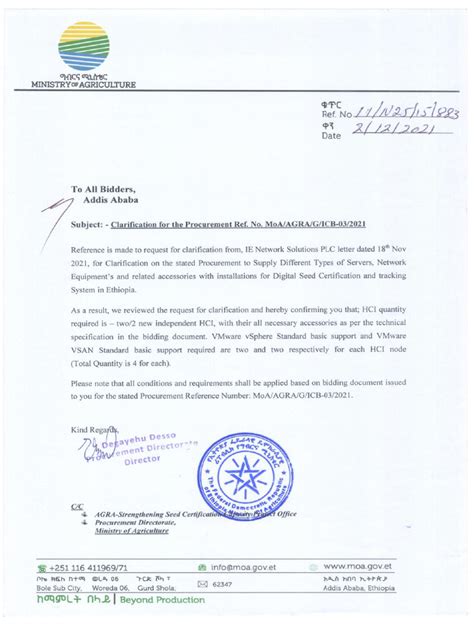 Letter Of Clarification For Hci Pdf