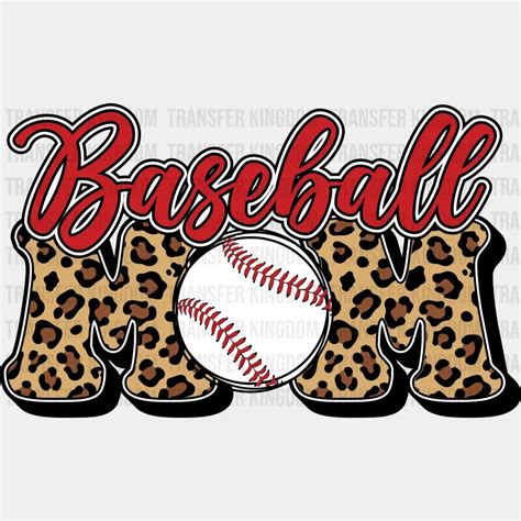 Baseball Mom Leopard Dtf Transfer