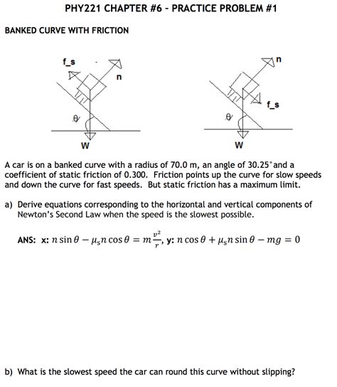 Banked Curve With Friction Practice Problems Nevaeh Has Sanders