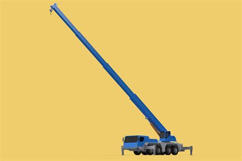 Extended Telescopic Boom Long Reach Mobile Crane Crawler Jib 3d Model By Surf3d