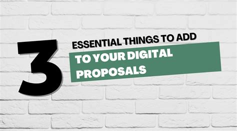 The Things To Add To Your Digital Proposal Acaboom