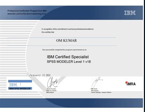Finally I Successfully Completed My Spss Certification 🤝🤝🤝 Om Kumar