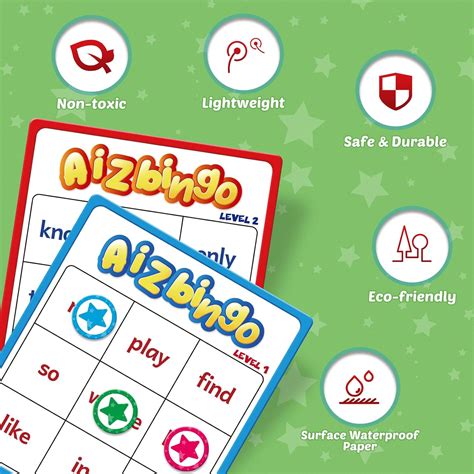 Buy Aizweb Sight Word Game Bingo Learn To Read Flash Card For Preschool