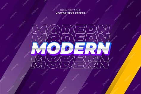 Premium Vector Editable Text Effect Modern Style Vector