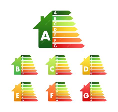Premium Vector House With Energy Efficiency Classes Chart Epc Energy