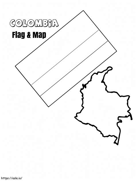 Flag Of Colombia Coloring Page