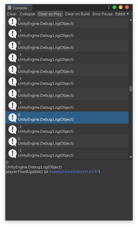 Input GetAxisRaw Not Returning A In Unity Game Development Stack Exchange
