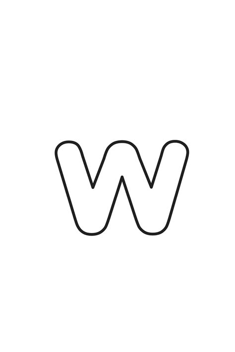 W Letter Template
