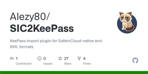 Github Alezy80sic2keepass Keepass Import Plugin For Safeincloud Native And Xml Formats