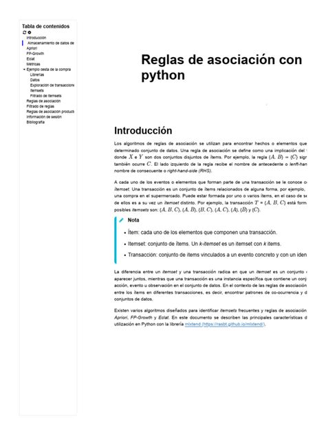 01 Reglas De Asociación Con Python Descargar Gratis Pdf Matemáticas Gestión De Tecnología