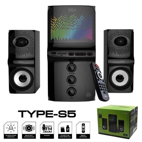 ลำโพงเกมมิ่ง Ega รุ่น Type S5 Rgb ปรับโหมดไฟได้ Bluetooth Also Included Fm Radio Usb Sd