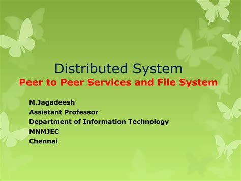 Peer To Peer Services And File Systems Ppt