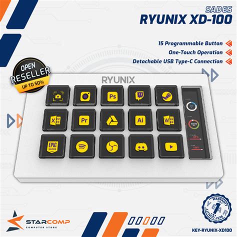 Promo Sades Ryunix Xd100 Stream Deck Control Pad Cicil 0 3x Kab Sleman Starcomp Tokopedia