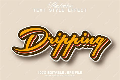 Premium Vector | Dripping text effect editable