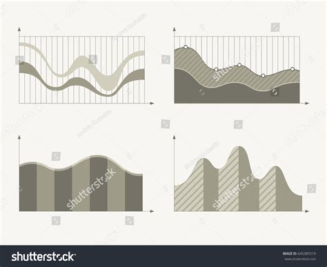 Set Different Graphs Charts Information On เวกเตอรสตอก ปลอดคา