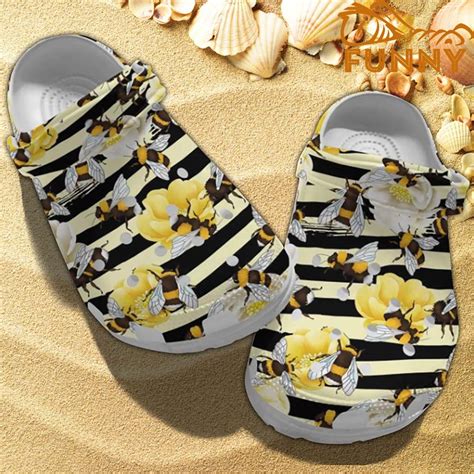 Bee Flower Crocs Discover Comfort And Style Clog Shoes With Funny Crocs