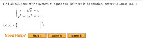 Solved Find All Solutions Of The System Of Equations If Chegg
