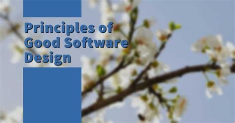 Principles Of Good Software Design Pentatech