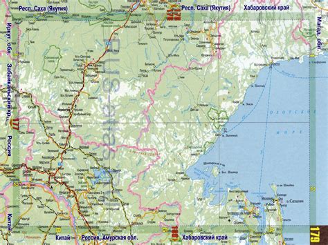 Автомобильная карта Амурской области Атлас дорог России карта