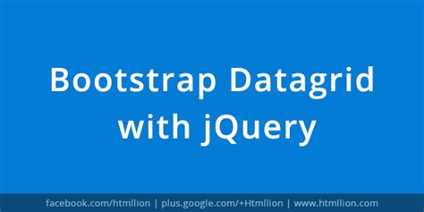 Bootstrap Datagrid With Jquery Html Lion