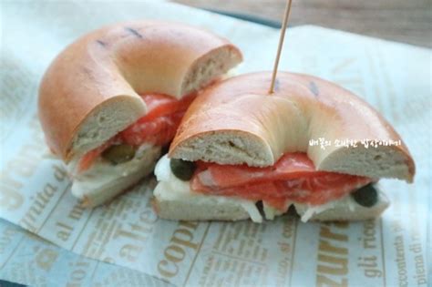 크림치즈 연어 요리 베이글 샌드위치 레시피 만들기 아침식사메뉴 네이버 블로그