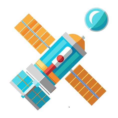 Satellite Vector Illustration Premium Ai Generated Vector