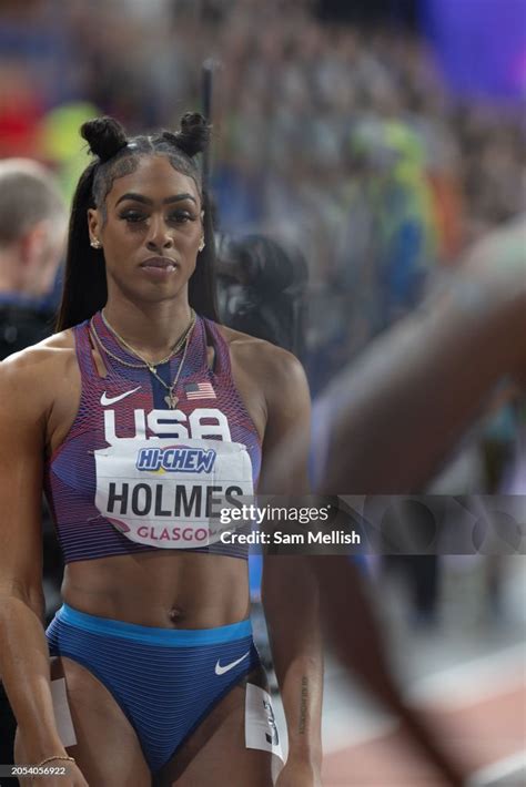 Alexis Holmes Of The United States Ahead Of The Womens 400 Metres