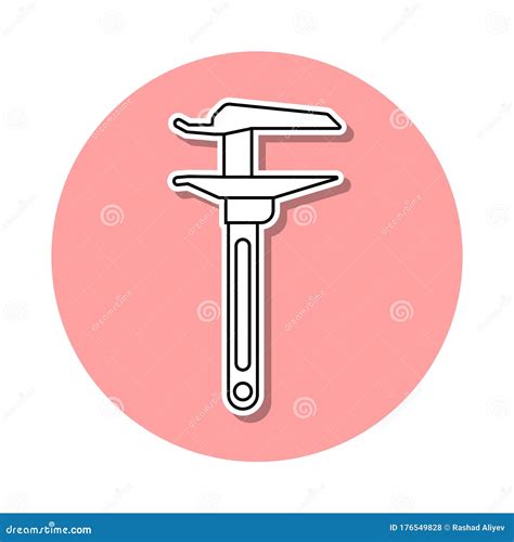 Caliper Sticker Icon Simple Thin Line Outline Vector Of Home Repair Tool Icons For Ui And Ux