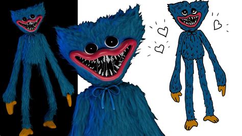 How To Draw Huggy Wuggy Easy Step By Step Video Youtube