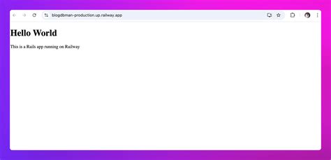 Deploy A Ruby On Rails App Railway Docs
