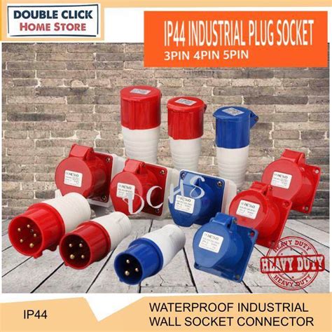 Ip44 Weatherproof Industrial Plug Industrial Wall Socket Connector Socket 16a 32a 3 Pin 4 Pin 5