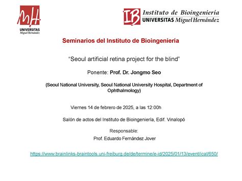 Seminario Seoul Artificial Retina Project For The Blind”