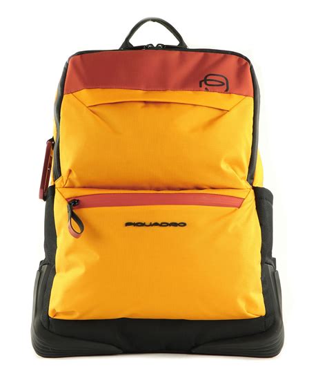 Piquadro Corner 2o Computer Backpack Giallo Buy Bags Purses