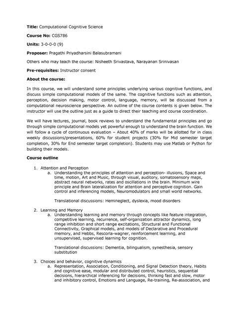 cgs786 fch title computational cognitive science course no cgs