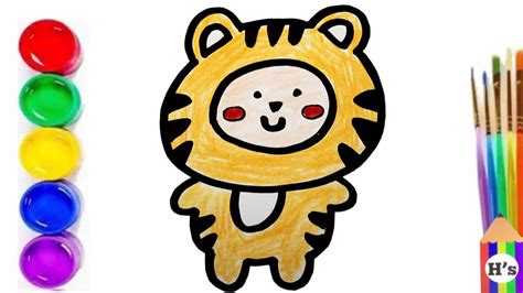 How To Draw A Cute Tiger Costume Bolalar Uchun Yolbars Kostyumini