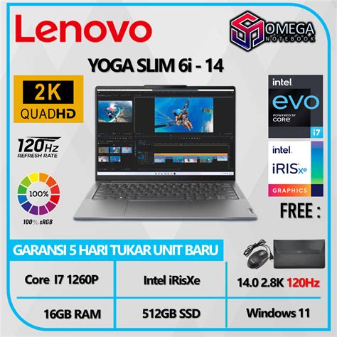 Jual Lenovo Yoga Slim I EVO I P Gb Ssd Windows OHS K Hz Srgb