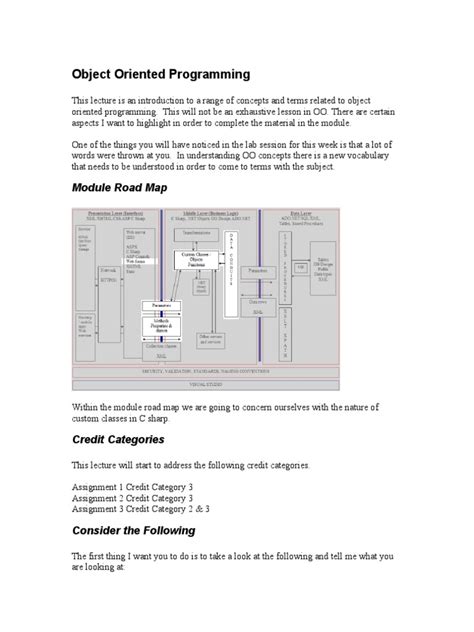 Object Oriented Programming Module Road Map Pdf Class Computer Programming Constructor