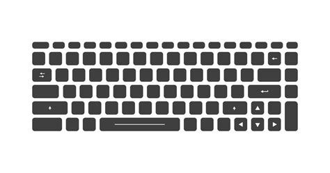 Black Keyboard Keys Isolated Vector Illustration 22539750 Vector Art At