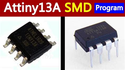 Programming ATtiny13 With Arduino Uno SMD Attiny13a Programming With SOP8 Test Clip Cable