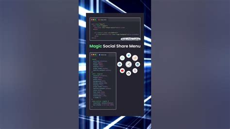 Magic Social Share Menu Using Html And Css Js Webdevelopment Coding Programmingviral