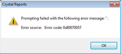 SOLVED Crystal Reports Prompting Failed Error Message IT Support Guides