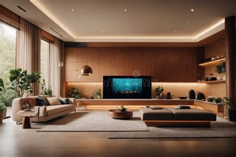 An Image That Illustrates The Integration Of Cutting Edge Smart Home Technology Into A Modern