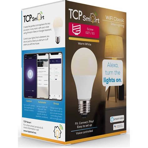 TCP 1 Pack Screw E27 ES LED 806 Lumens Classic Smart WiFi Bulb Wilko