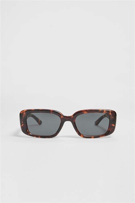 Stradivarius Tortoiseshell Rectangular Sunglasses Trendyol