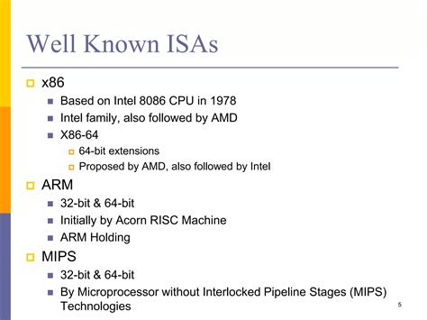instruction set architecture pptx operating systems computer