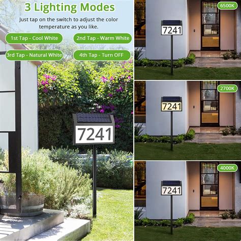 Maxvolador Letrero De Dirección Solar Iluminado Números De Casa